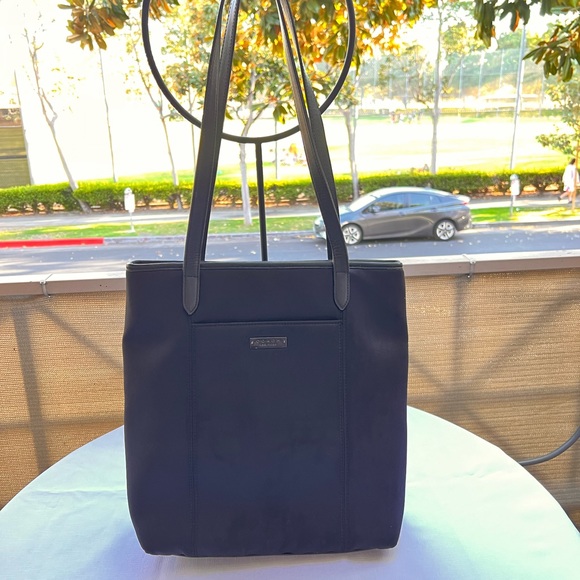 Coach | Bags | Coach Vintage Black Neo Neoprene And Leather Shopper Bag ...